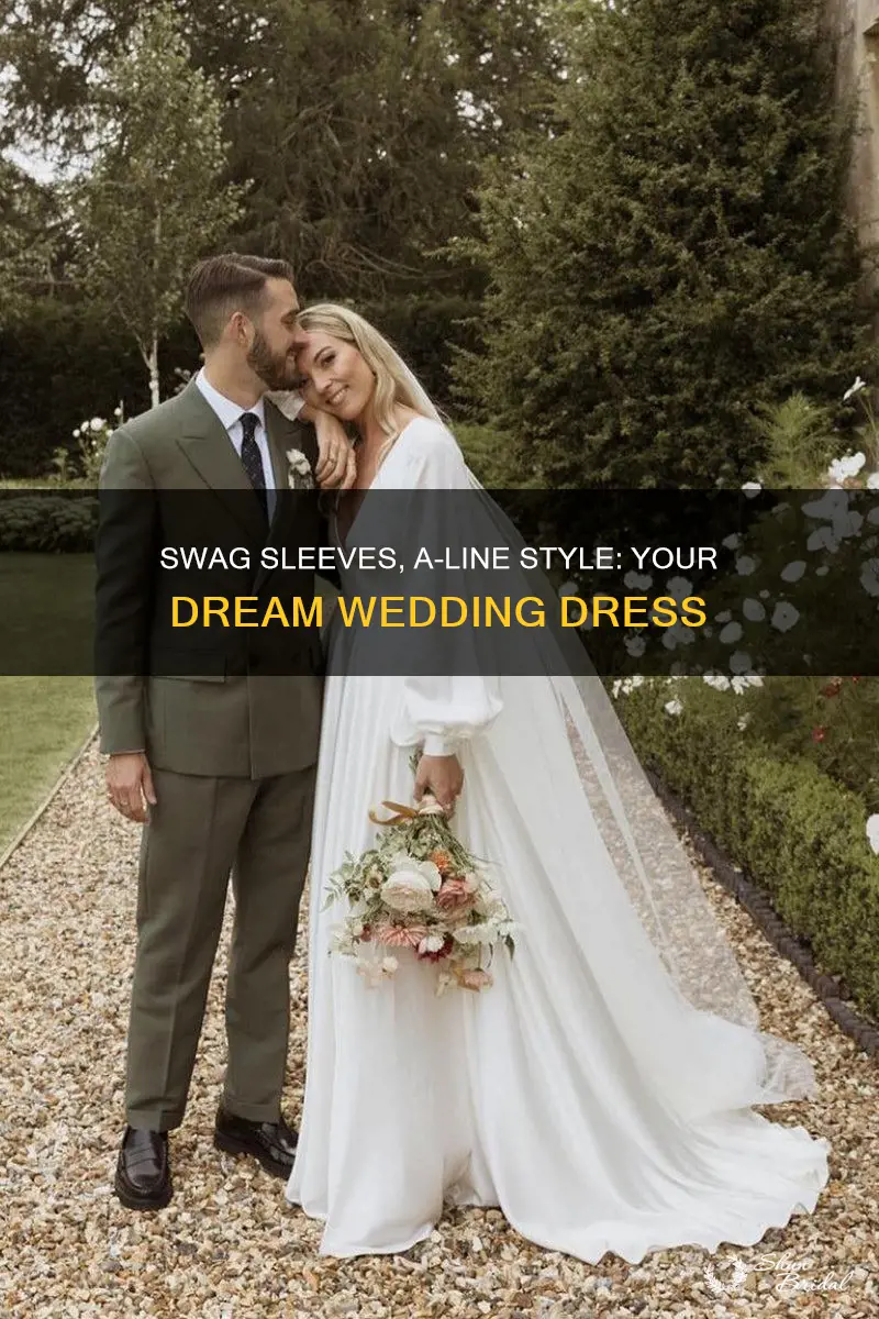 Swag Sleeves, A-Line Style: Your Dream Wedding Dress | ShunBridal