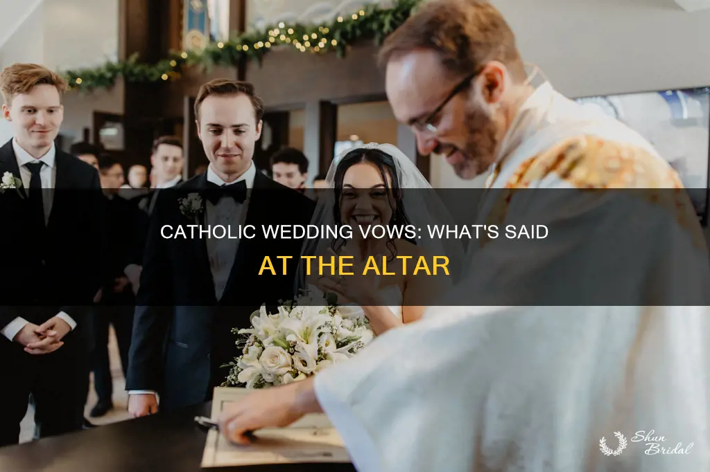 Catholic Wedding Vows: What's Said At The Altar | ShunBridal
