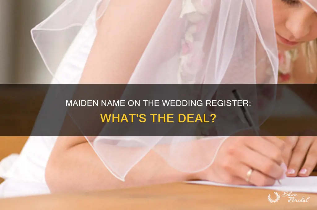Maiden Name On The Wedding Register: What's The Deal? | ShunBridal