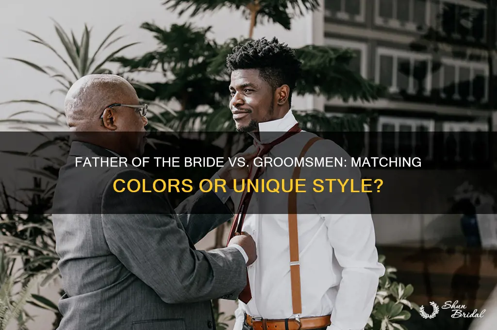 Father Of The Bride Vs. Groomsmen: Matching Colors Or Unique Style ...