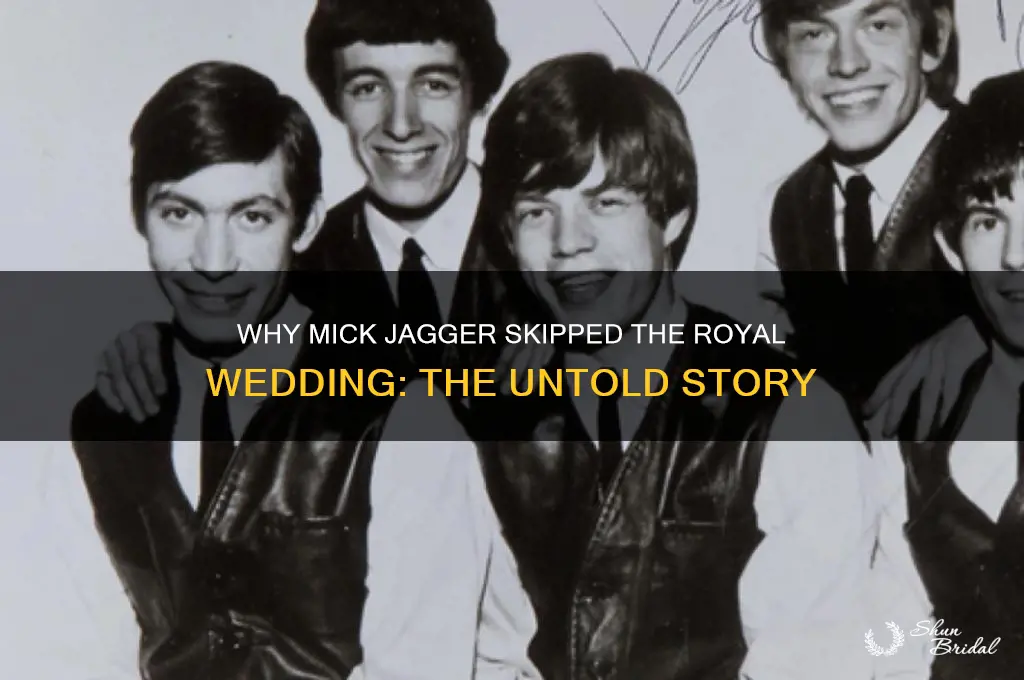 Why Mick Jagger Skipped The Royal Wedding: The Untold Story | ShunBridal