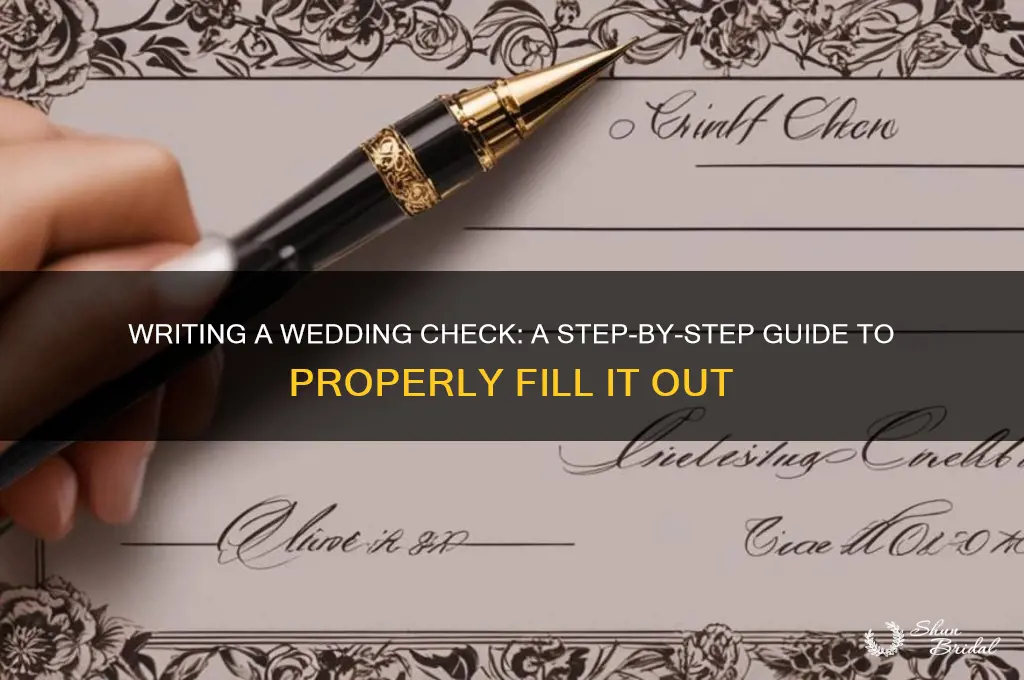 Writing A Wedding Check: A Step-By-Step Guide To Properly Fill It Out ...