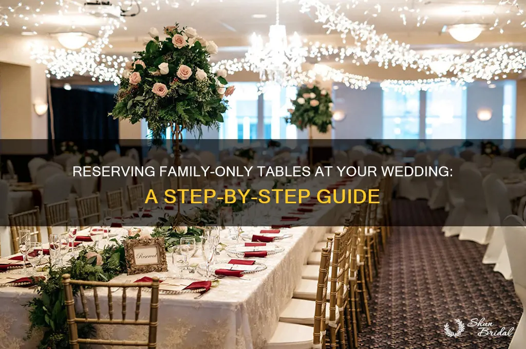 Reserving Family-Only Tables At Your Wedding: A Step-By-Step Guide ...