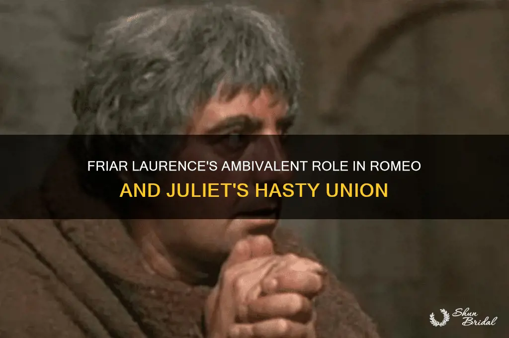 Friar Laurence's Ambivalent Role In Romeo And Juliet's Hasty Union ...