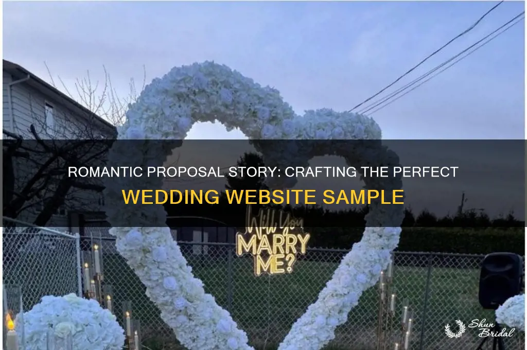 Romantic Proposal Story: Crafting The Perfect Wedding Website Sample ...