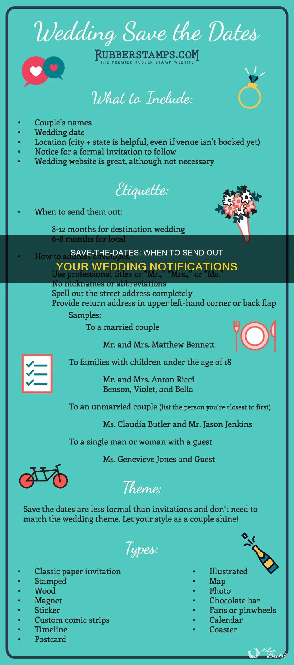 Save-The-Dates: When To Send Out Your Wedding Notifications | ShunBridal