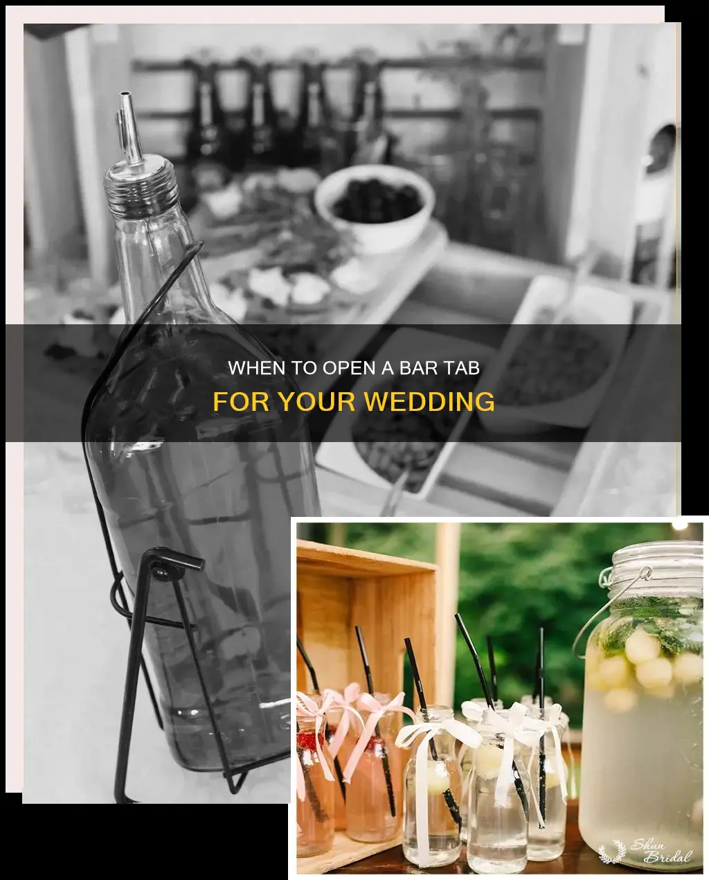 When To Open A Bar Tab For Your Wedding | ShunBridal