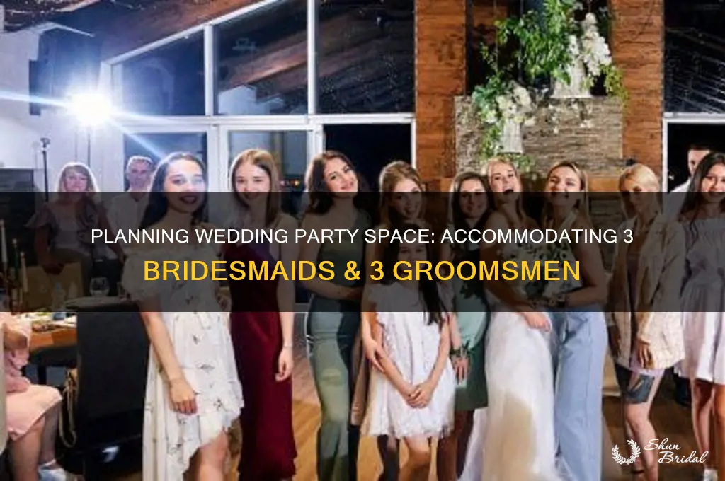 Planning Wedding Party Space: Accommodating 3 Bridesmaids & 3 Groomsmen ...