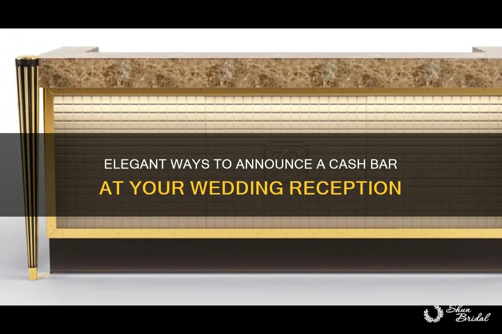 Elegant Ways To Announce A Cash Bar At Your Wedding Reception | ShunBridal