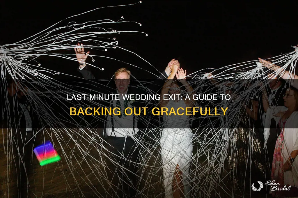 Last-Minute Wedding Exit: A Guide To Backing Out Gracefully | ShunBridal