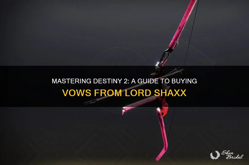 Mastering Destiny 2: A Guide To Buying Vows From Lord Shaxx | ShunBridal