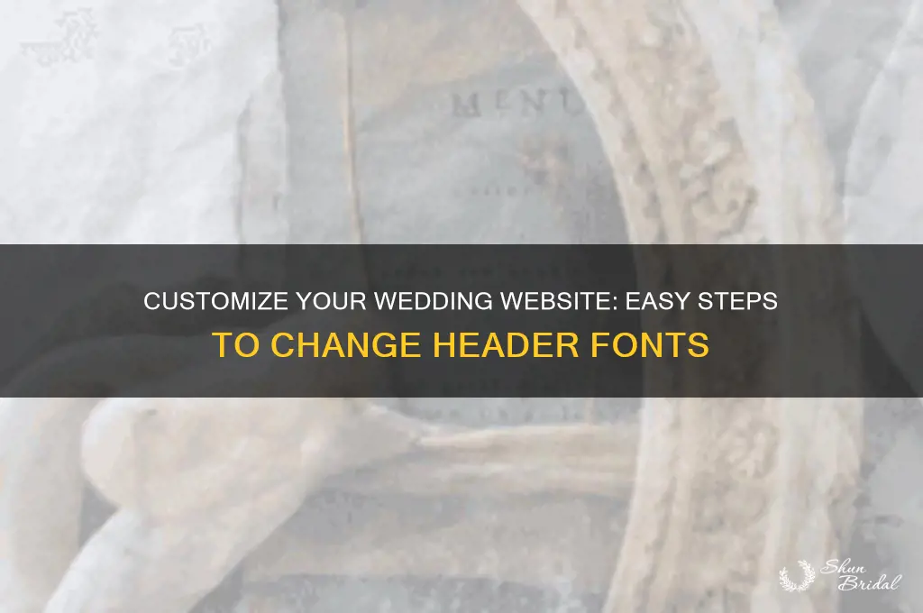 Customize Your Wedding Website: Easy Steps To Change Header Fonts ...