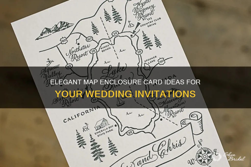 Elegant Map Enclosure Card Ideas For Your Wedding Invitations | ShunBridal
