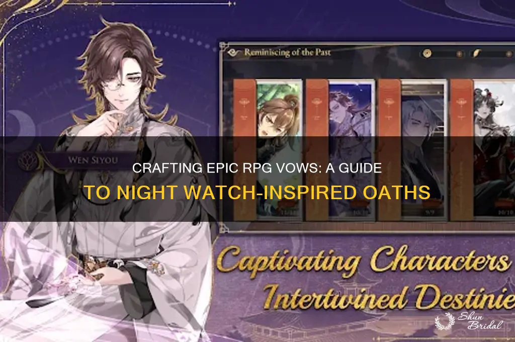 Crafting Epic Rpg Vows: A Guide To Night Watch-Inspired Oaths | ShunBridal