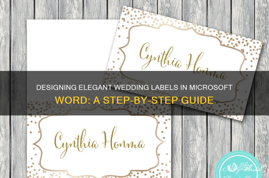 Designing Elegant Wedding Labels In Microsoft Word: A Step-By-Step ...