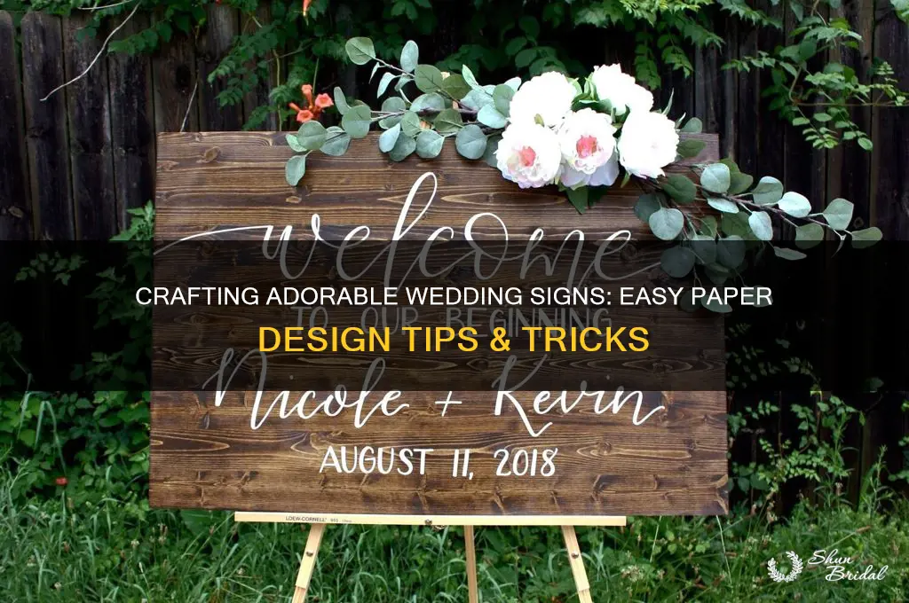 Crafting Adorable Wedding Signs: Easy Paper Design Tips & Tricks ...