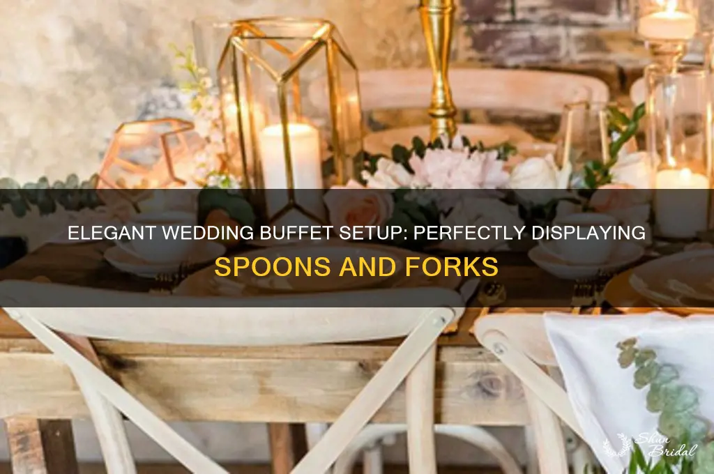 Elegant Wedding Buffet Setup: Perfectly Displaying Spoons And Forks ...