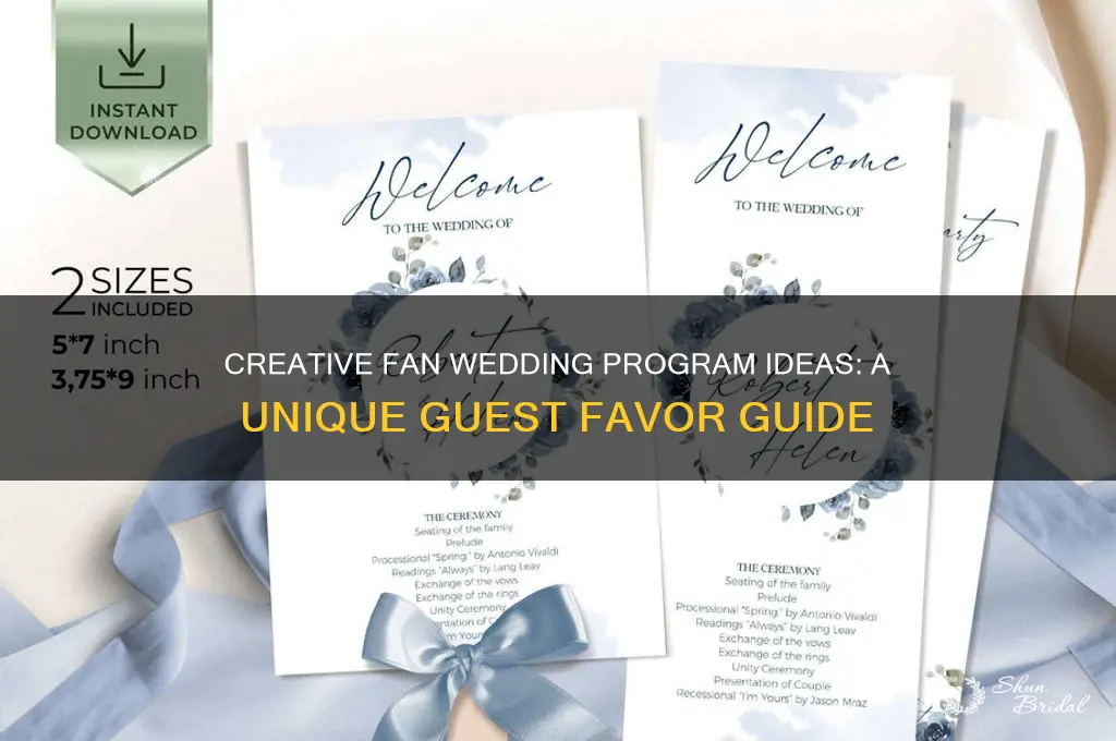 Creative Fan Wedding Program Ideas: A Unique Guest Favor Guide | ShunBridal