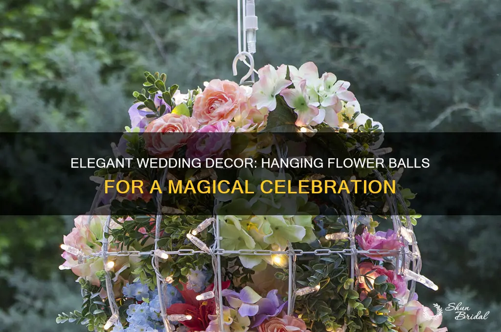 Elegant Wedding Decor: Hanging Flower Balls For A Magical Celebration ...