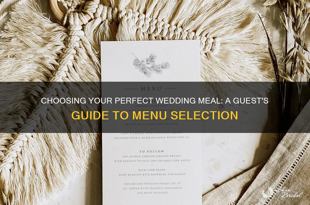 Choosing Your Perfect Wedding Meal: A Guest's Guide To Menu Selection ...
