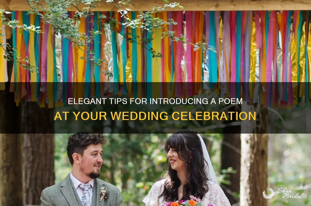 Elegant Tips For Introducing A Poem At Your Wedding Celebration ...