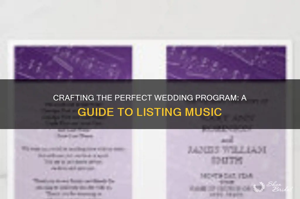 Crafting The Perfect Wedding Program: A Guide To Listing Music | ShunBridal