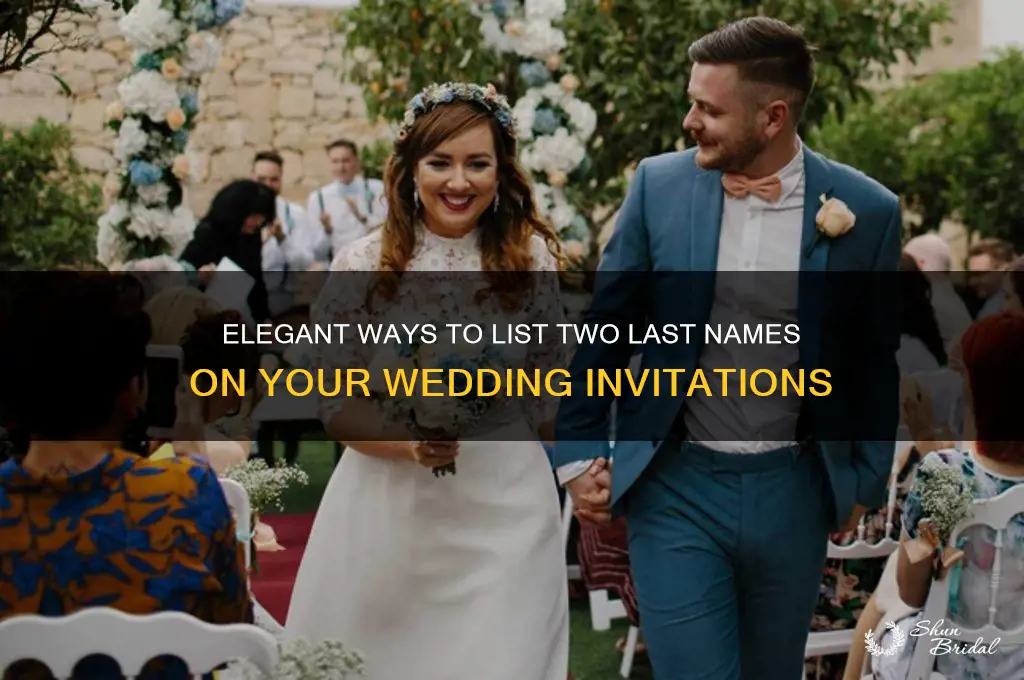 Elegant Ways To List Two Last Names On Your Wedding Invitations ...