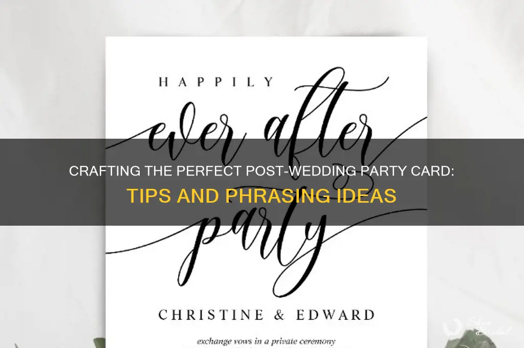 Crafting The Perfect Post-Wedding Party Card: Tips And Phrasing Ideas ...