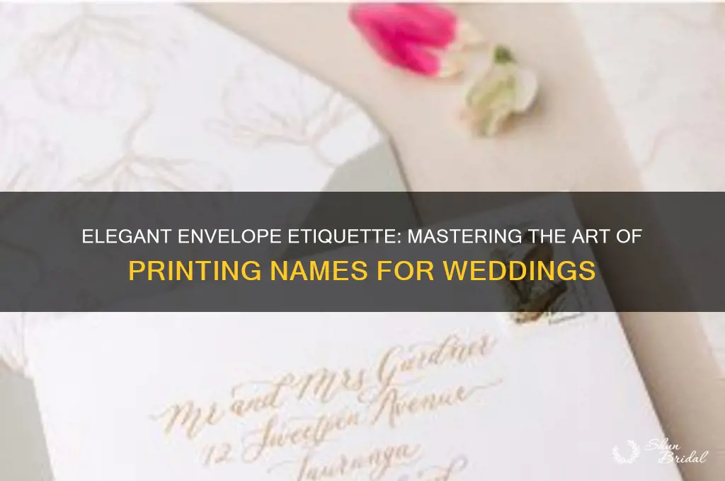 Elegant Envelope Etiquette: Mastering The Art Of Printing Names For ...