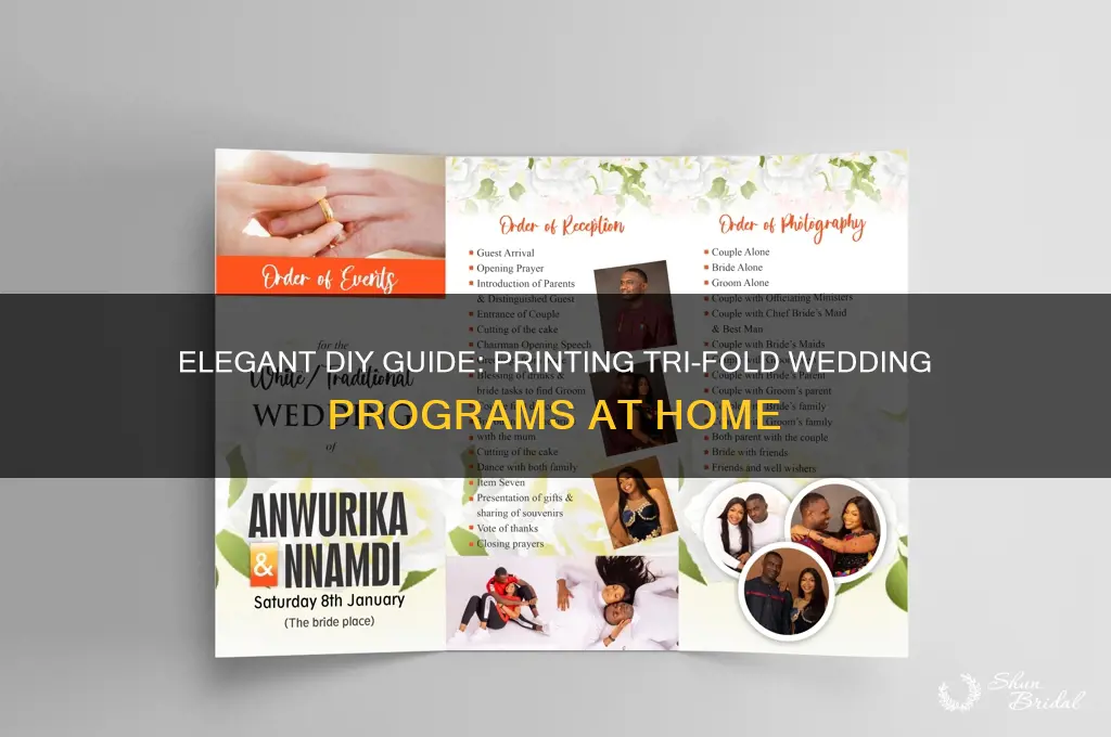 Elegant Diy Guide: Printing Tri-Fold Wedding Programs At Home | ShunBridal