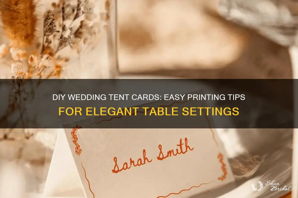 Diy Wedding Tent Cards: Easy Printing Tips For Elegant Table Settings ...