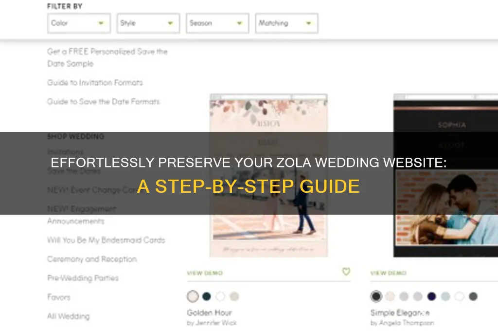 Effortlessly Preserve Your Zola Wedding Website: A Step-By-Step Guide ...
