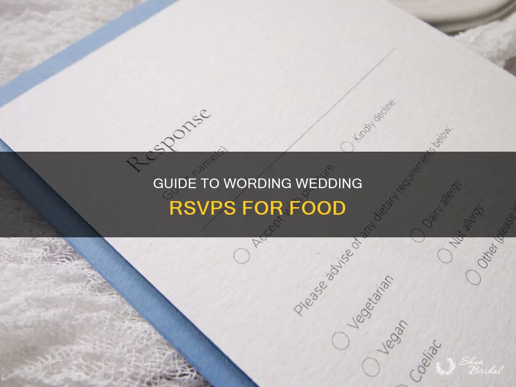 Guide To Wording Wedding Rsvps For Food | ShunBridal
