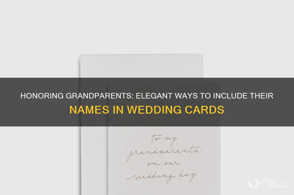 Honoring Grandparents: Elegant Ways To Include Their Names In Wedding ...