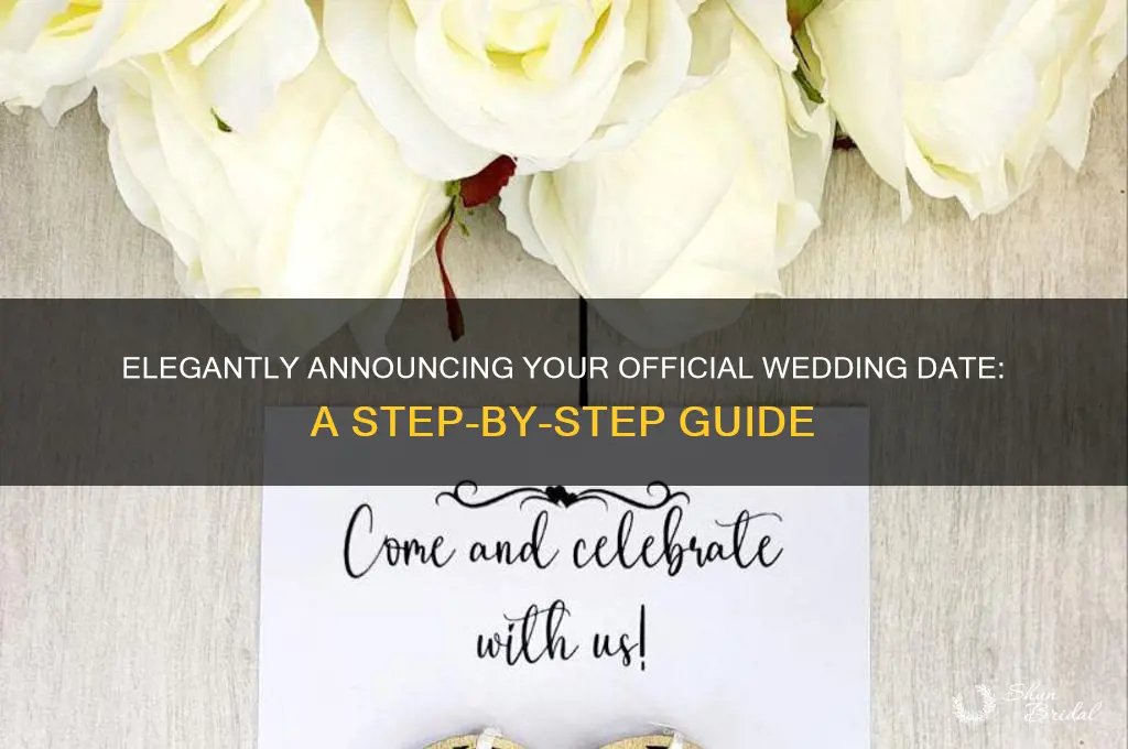 Elegantly Announcing Your Official Wedding Date: A Step-By-Step Guide ...