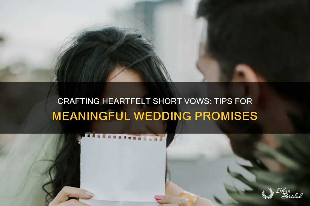 Crafting Heartfelt Short Vows: Tips For Meaningful Wedding Promises ...