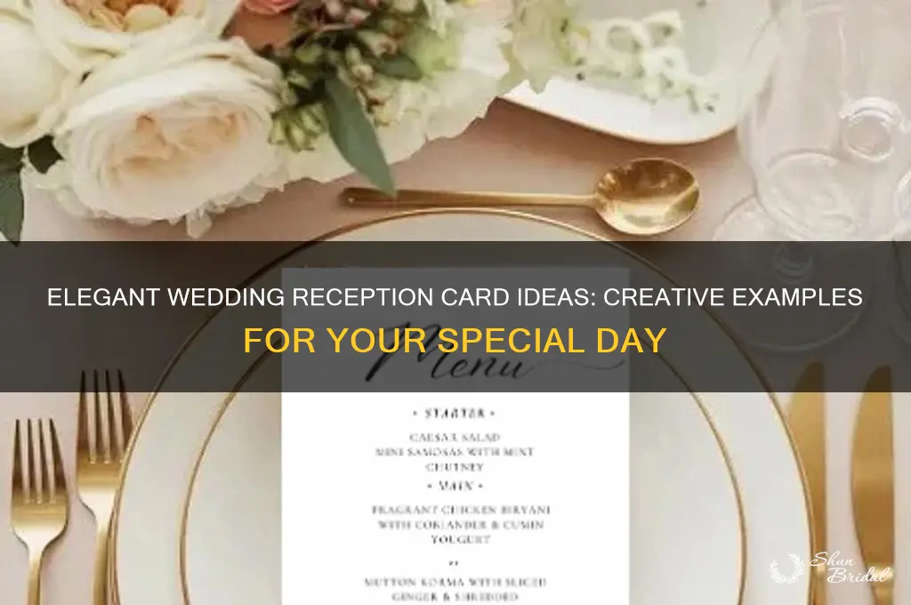 Elegant Wedding Reception Card Ideas: Creative Examples For Your ...