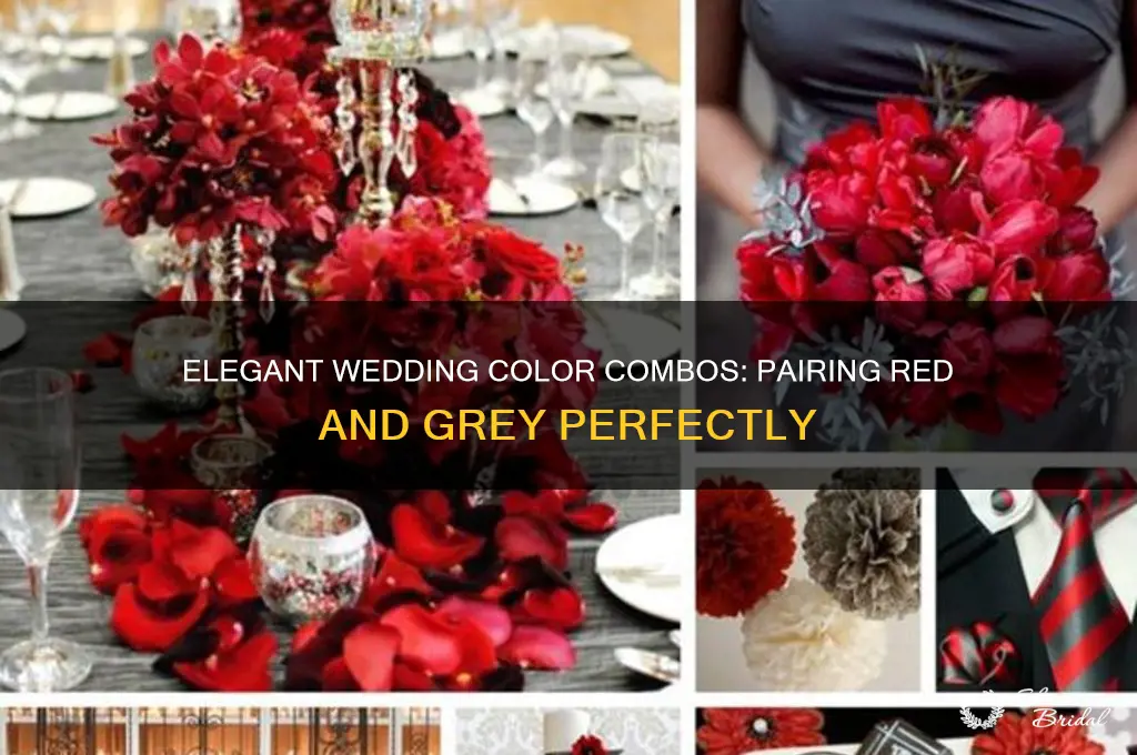Elegant Wedding Color Combos: Pairing Red And Grey Perfectly | ShunBridal