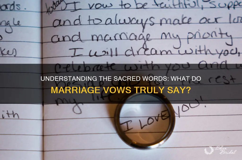 Understanding The Sacred Words: What Do Marriage Vows Truly Say ...