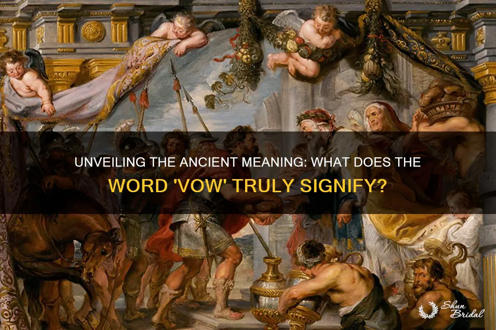 Unveiling The Ancient Meaning: What Does The Word 'Vow' Truly Signify ...