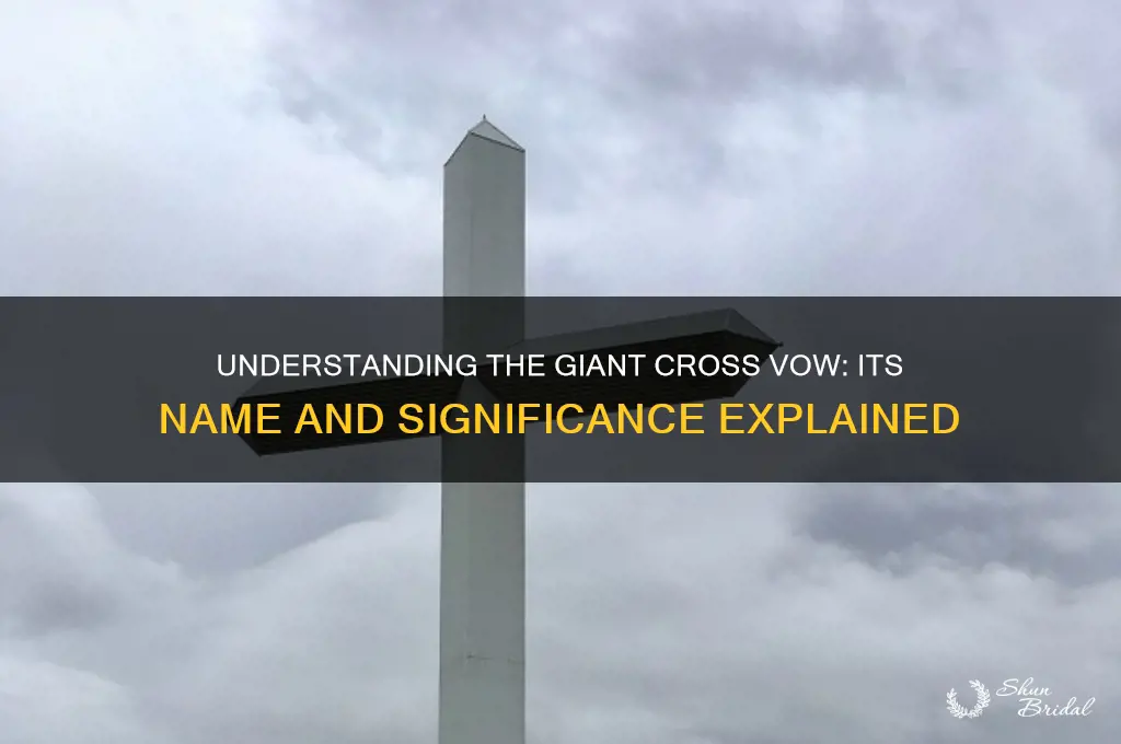 Understanding The Giant Cross Vow: Its Name And Significance Explained ...