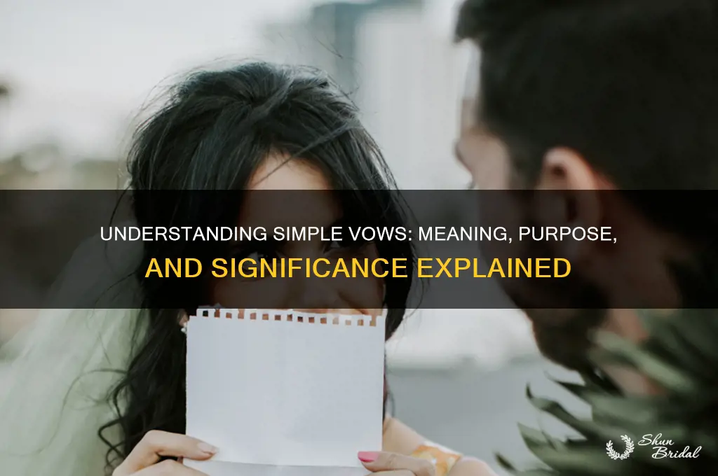 Understanding Simple Vows: Meaning, Purpose, And Significance Explained ...