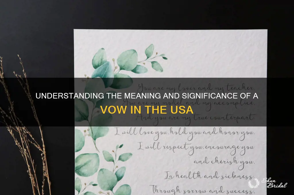 Understanding The Meaning And Significance Of A Vow In The Usa | ShunBridal