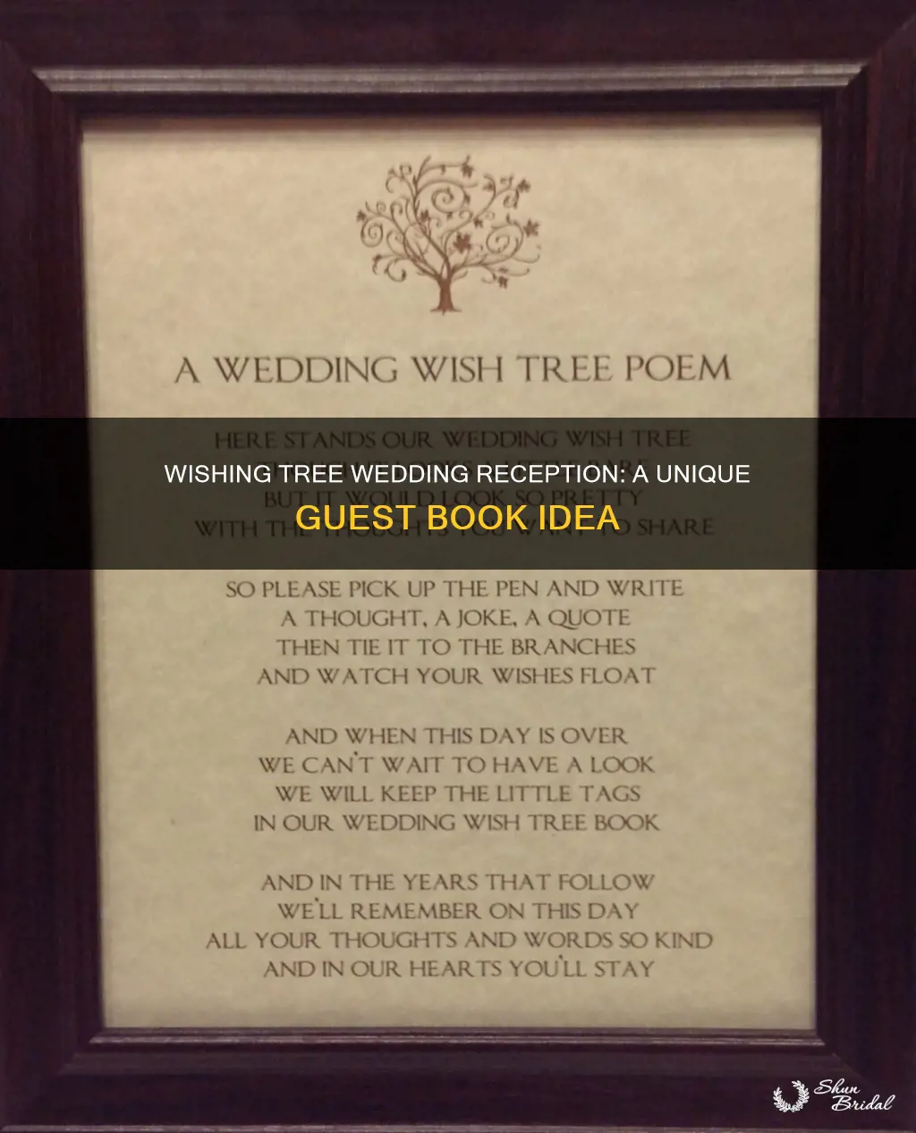 Wishing Tree Wedding Reception: A Unique Guest Book Idea | ShunBridal