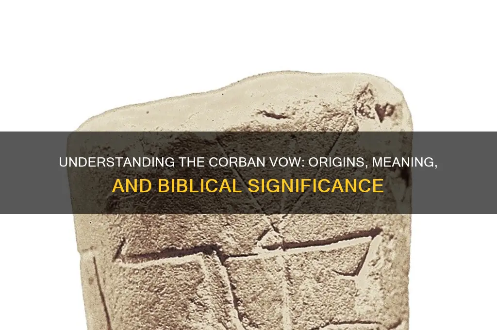 Understanding The Corban Vow: Origins, Meaning, And Biblical ...