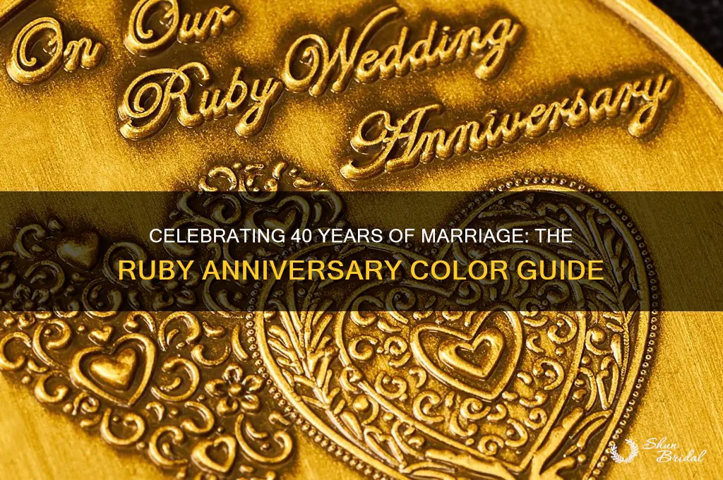 Celebrating 40 Years Of Marriage: The Ruby Anniversary Color Guide ...