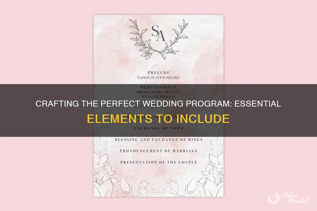 Crafting The Perfect Wedding Program: Essential Elements To Include ...