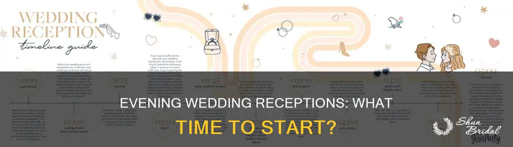 Evening Wedding Receptions: What Time To Start? | ShunBridal