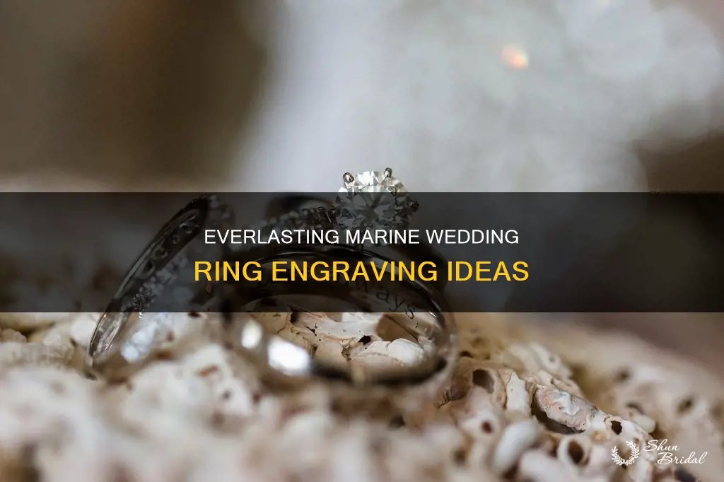 Everlasting Marine Wedding Ring Engraving Ideas | ShunBridal