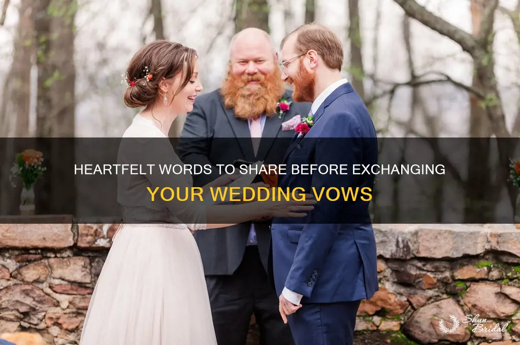 Heartfelt Words To Share Before Exchanging Your Wedding Vows | ShunBridal